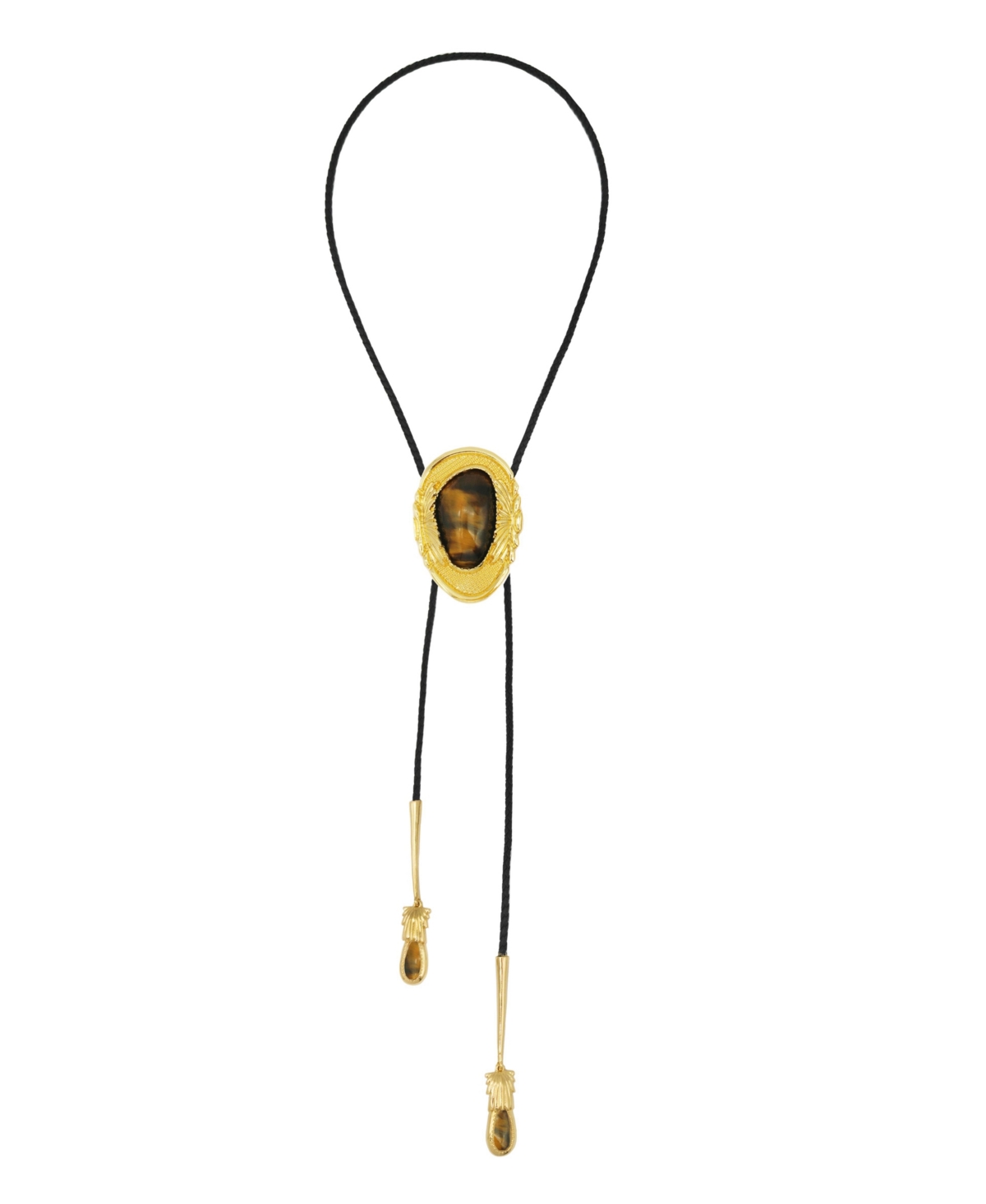 Click here for Petit Moments Dolly Bolo Tie Necklace - Gold/ brow... prices