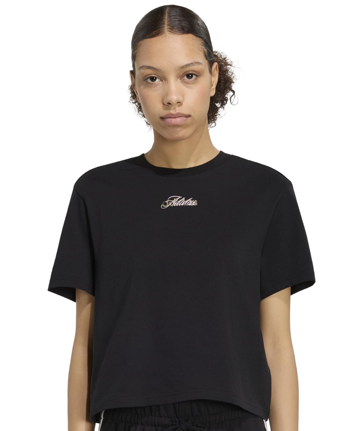 Click here for adidas Womens Camo Graphic Loose-Fit Crewneck T-Sh... prices