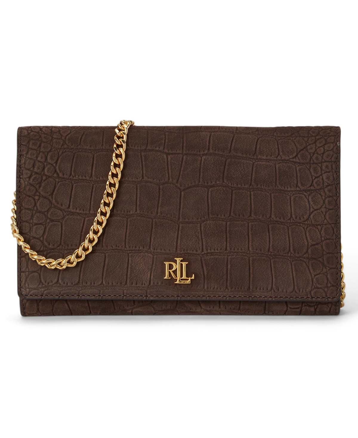 Click here for Lauren Ralph Lauren Crocodile-Embossed Medium Adai... prices