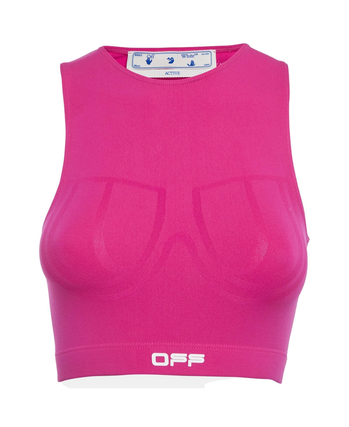 Click here for Pre-Owned Off-White Womens Logo Print Jersey Crop... prices