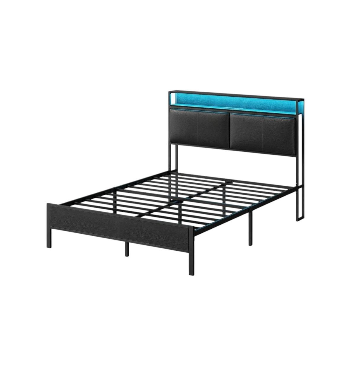 Click here for Slickblue Full Size Metal Bed Frame with Led Headb... prices