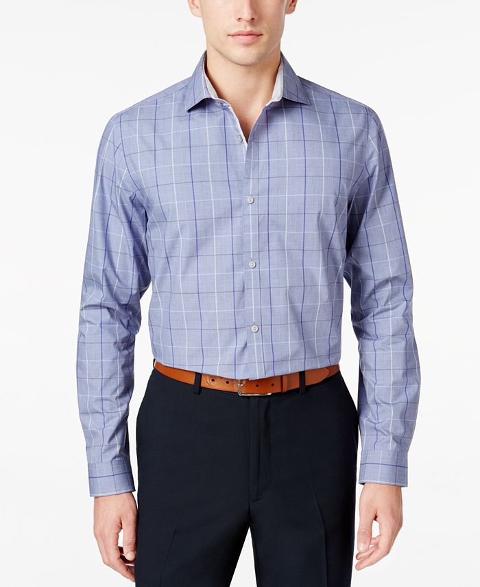 Calvin Klein Men's Infinite Cool Plaid Shirt - Macy's