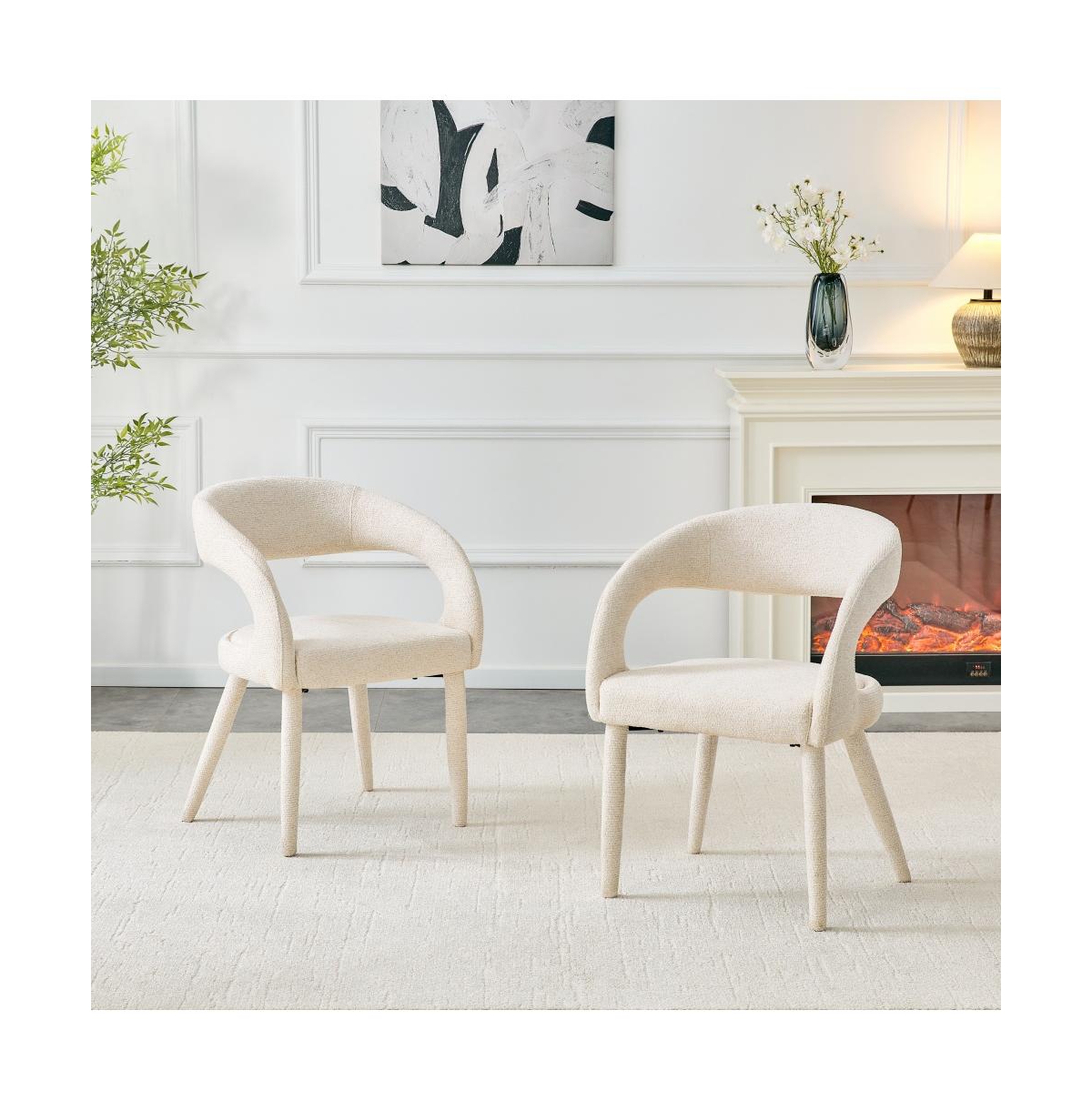 Click here for Maison Boucle Boucle Upholstered Dining Chair  Ope... prices