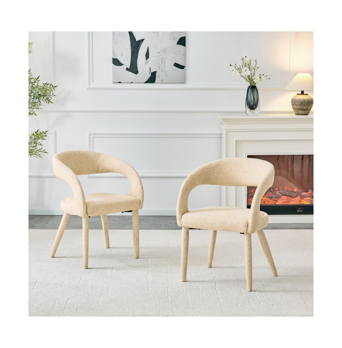 Click here for Maison Boucle Boucle Upholstered Dining Chair  Ope... prices