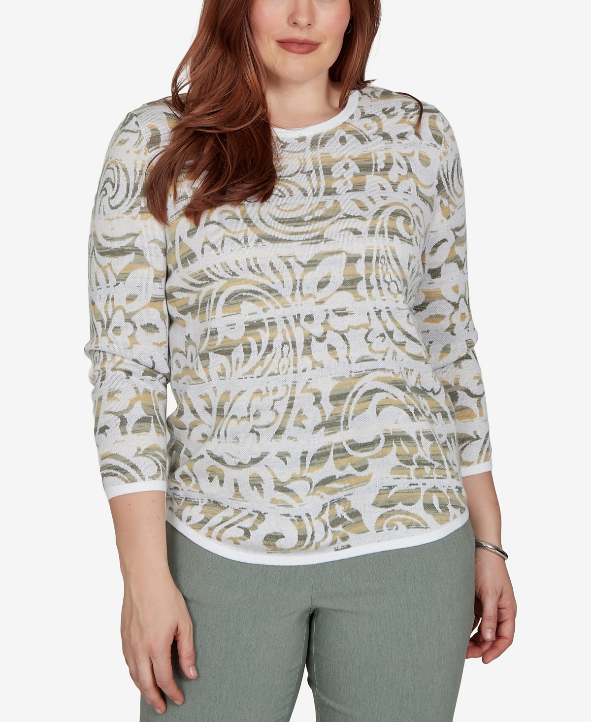 Click here for Alfred Dunner Petite Provence Paisley Stripe Space... prices
