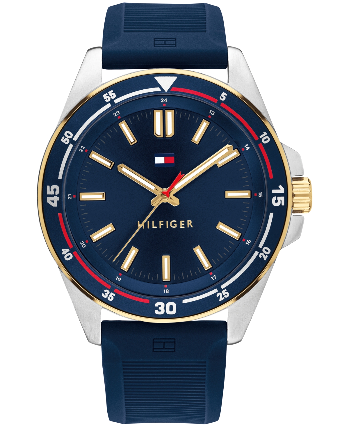 Click here for Tommy Hilfiger Mens Quartz Navy Silicone Strap Wat... prices