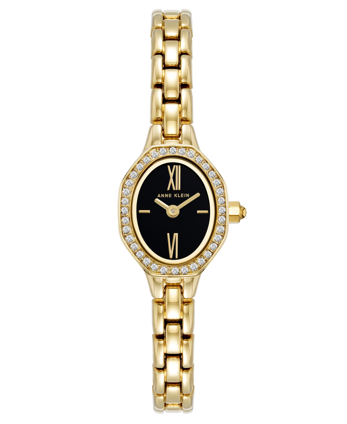 Click here for Anne Klein Womens Quartz Oval Black Dial Gold-Tone... prices