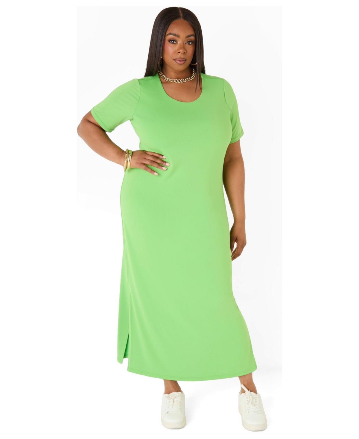Click here for Ashley Stewart Plus Size Stretch-Knit Maxi Dress w... prices