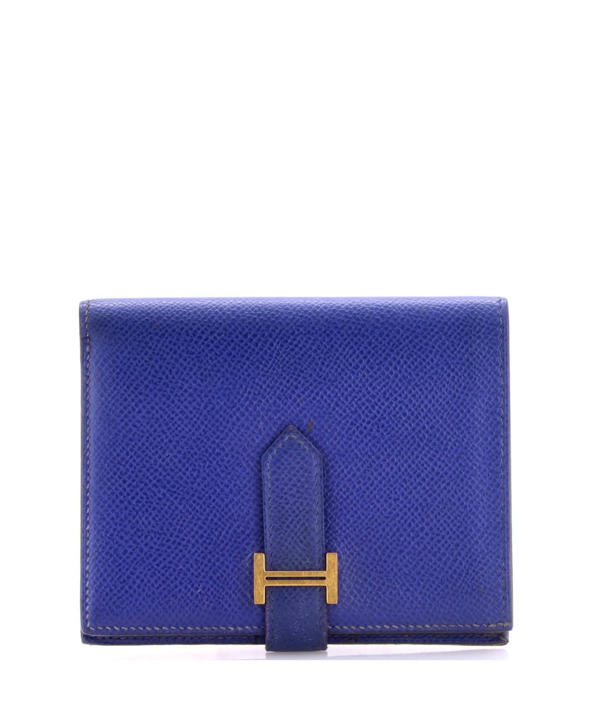 Click here for Pre-Owned HERMES Compact Bearn Wallet Epsom - Blue prices