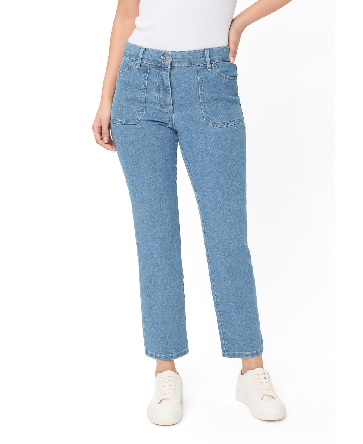 Click here for Olsen Womens Cropped Denim Jeans - Light denim prices