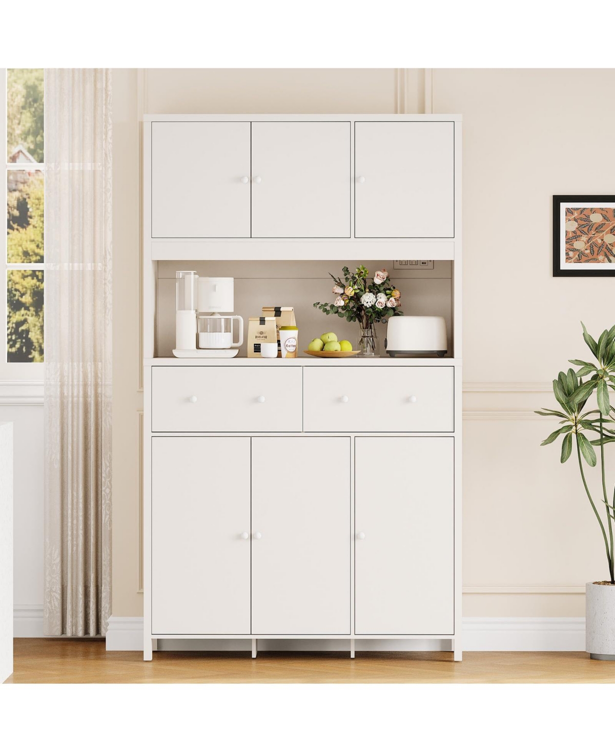 Click here for homfan 71 H Pantry Cabinet with Charging Station... prices