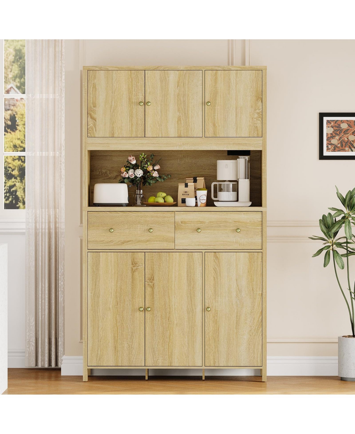Click here for homfan 71 H Pantry Cabinet with Charging Station... prices