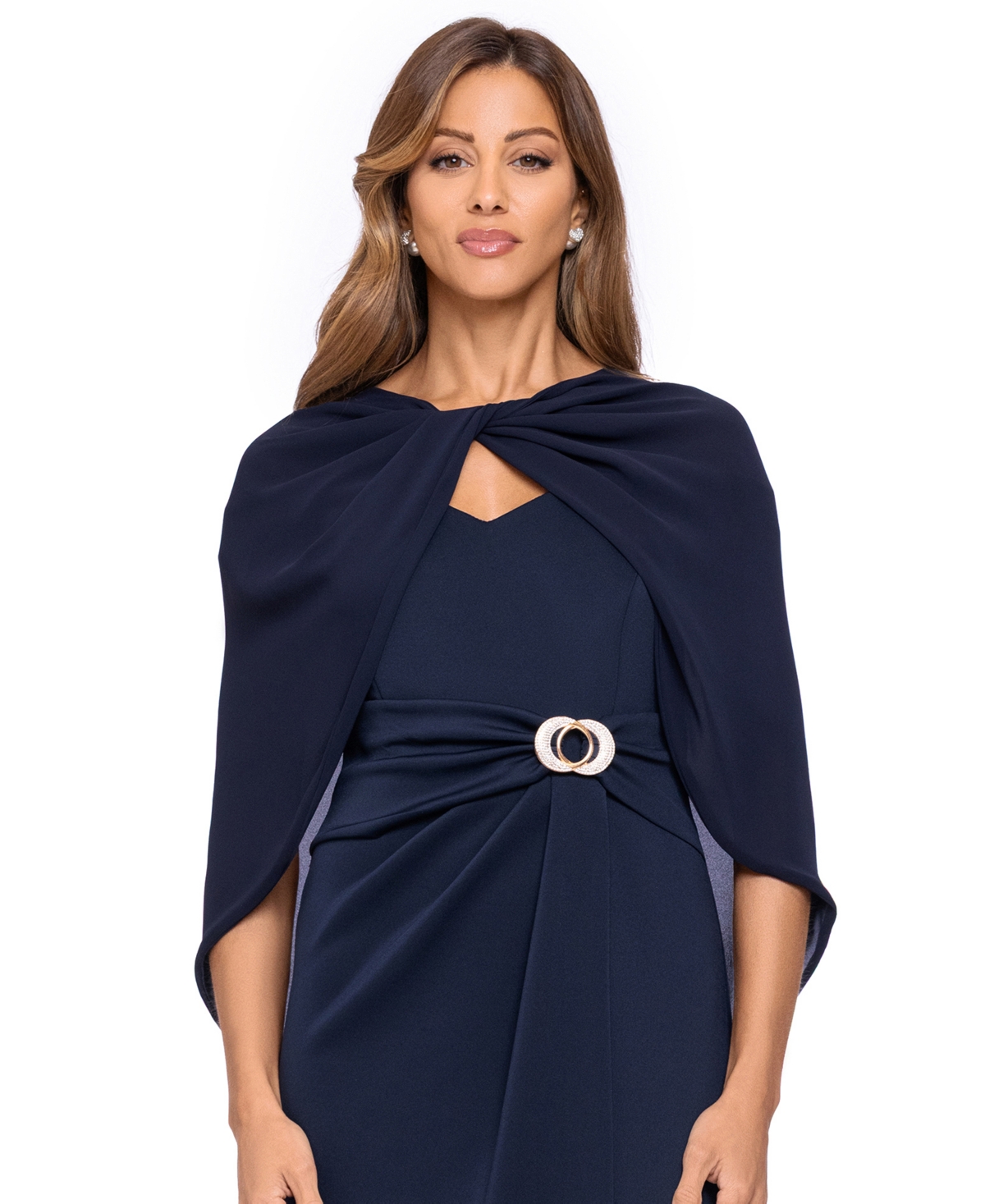 Click here for Betsy & Adam Womens Cape Twist Shawl - Navy prices