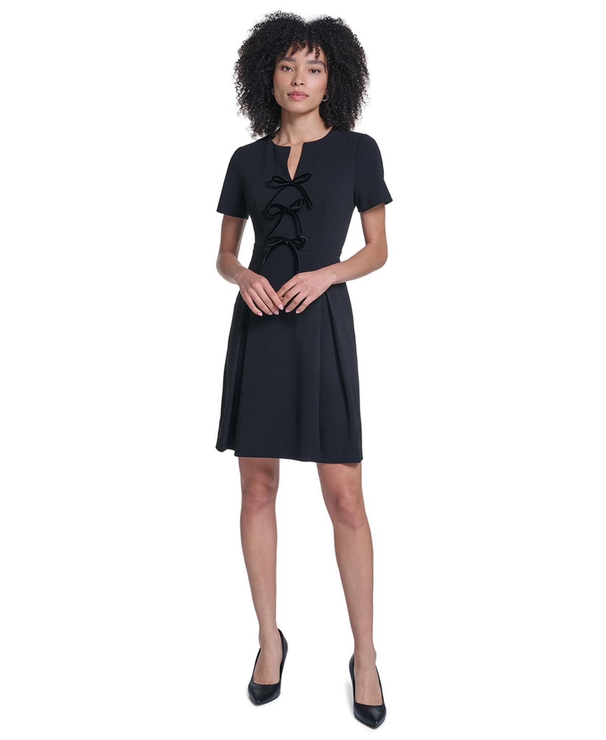 Click here for Karl Lagerfeld Paris Womens Scuba Crepe Stretch Ve... prices
