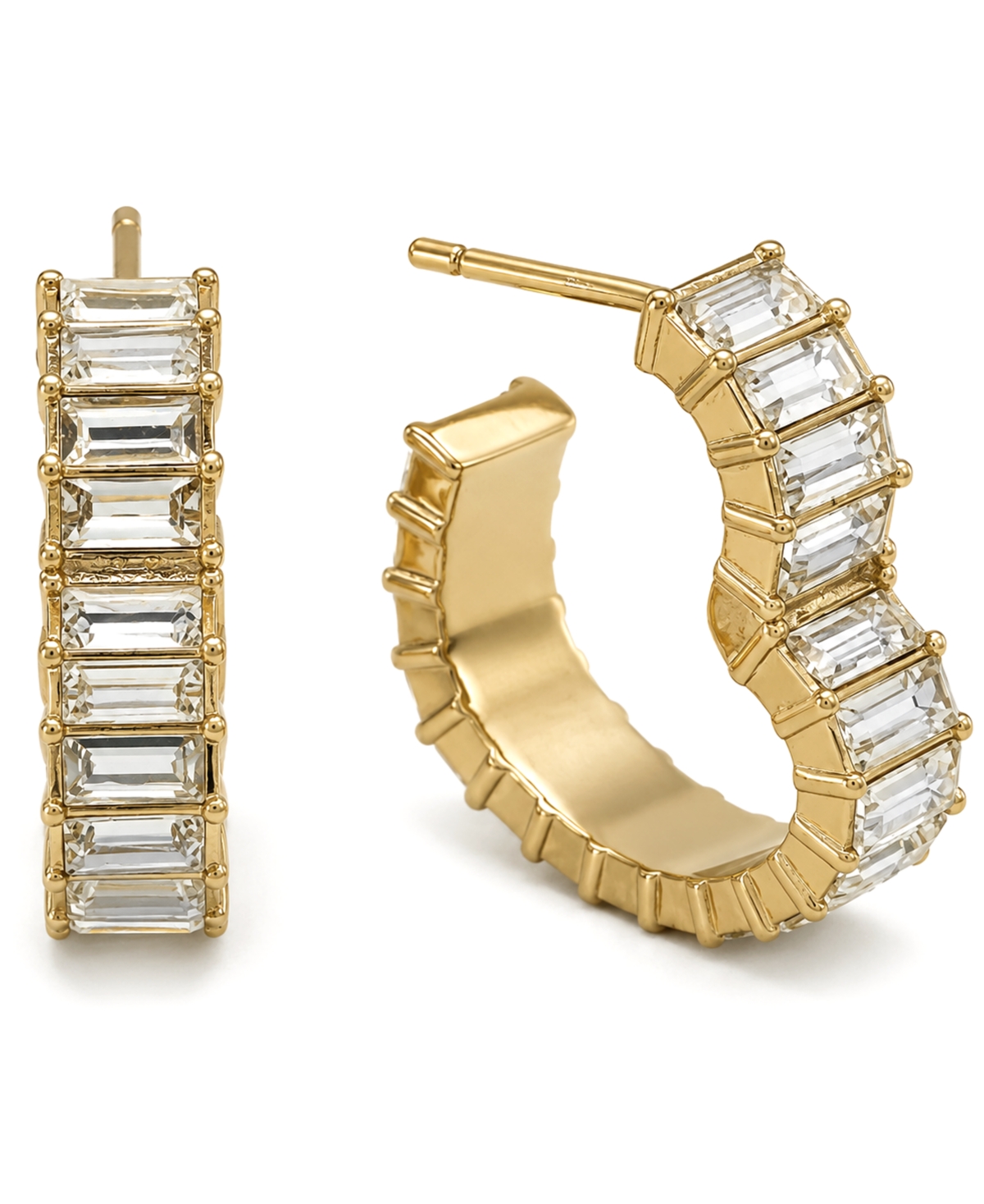 Click here for And Now This 18k Gold Plated Brass Heart Hoop Earr... prices