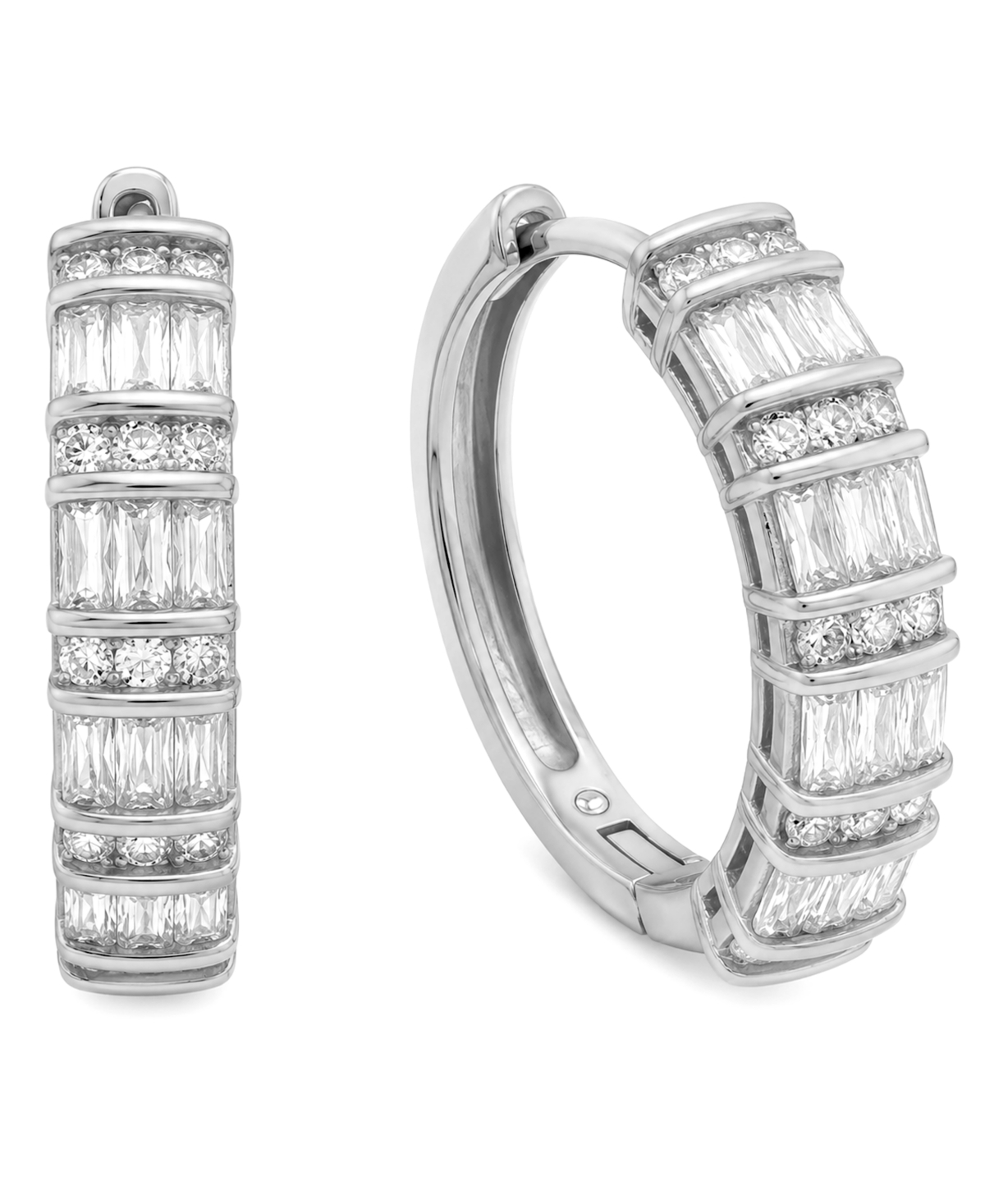 Click here for And Now This Cubic Zirconia Hinge Hoop Earrings -... prices