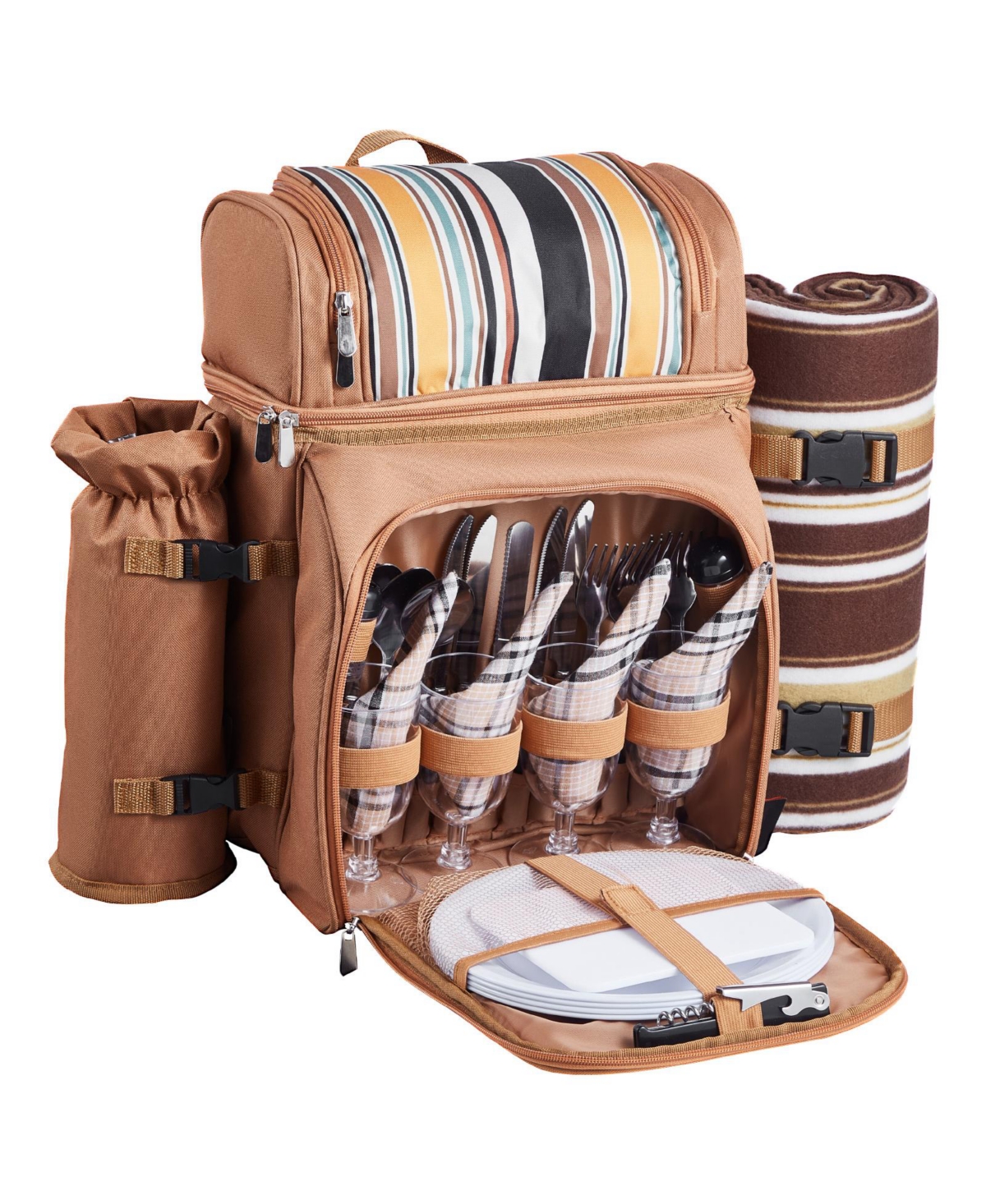 Click here for Sevorley 4-Person Picnic Backpack with Insulated C... prices