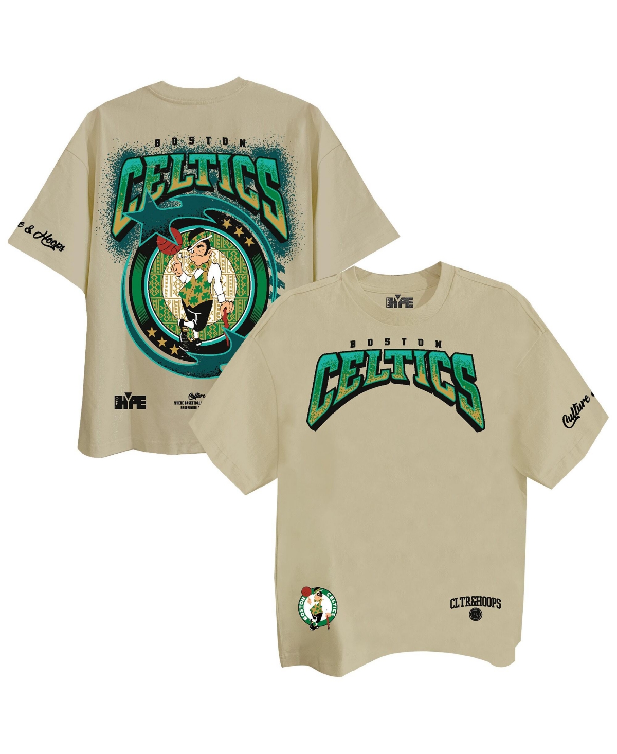 Click here for Two Hype Mens and Womens Cream Boston Celtics Drip... prices