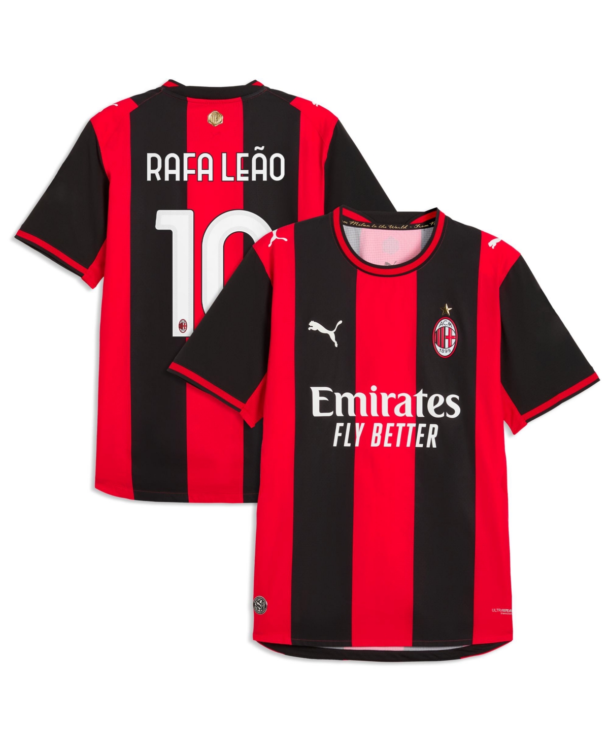 Click here for Puma Mens Rafael Leao Black/Red Ac Milan 2026/27 H... prices