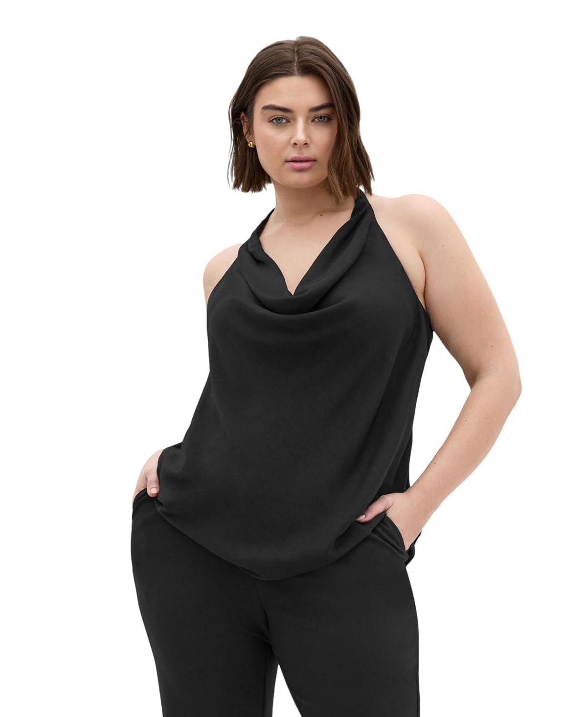 Click here for City Chic Womens Plus Size Chloe Cowl Neck Top - B... prices