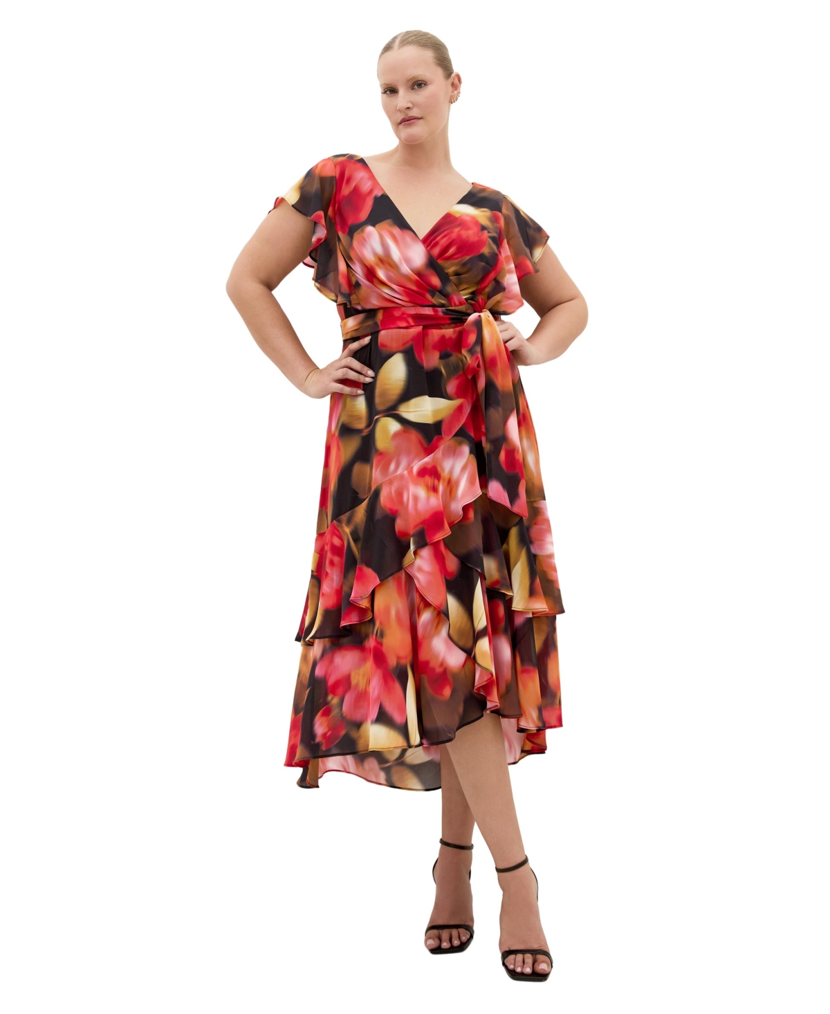 Click here for City Chic Womens Plus Size Demure Floral Maxi Dres... prices