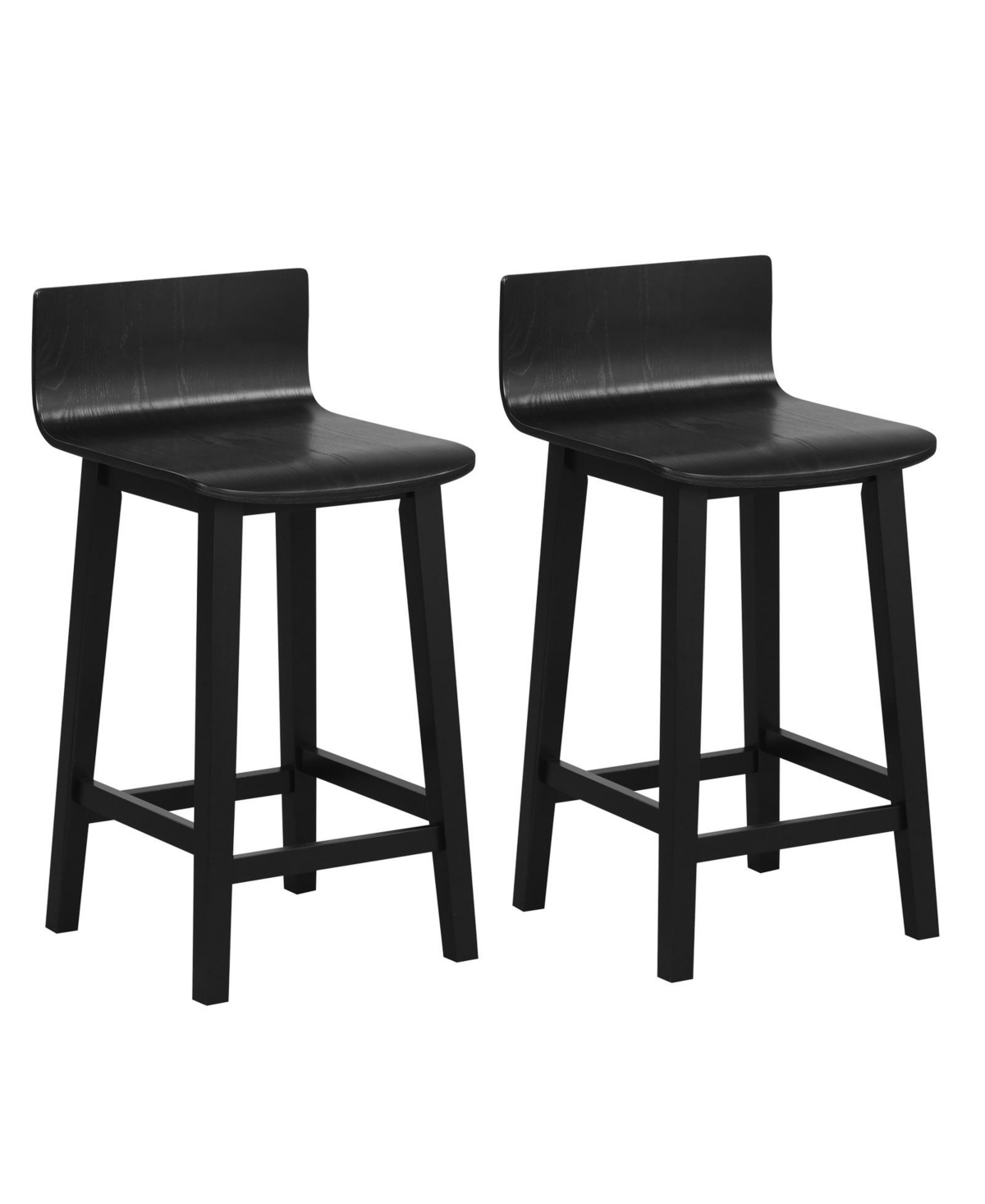 Click here for Wooden Bar Stools Set of 2 with Solid Backrest and... prices