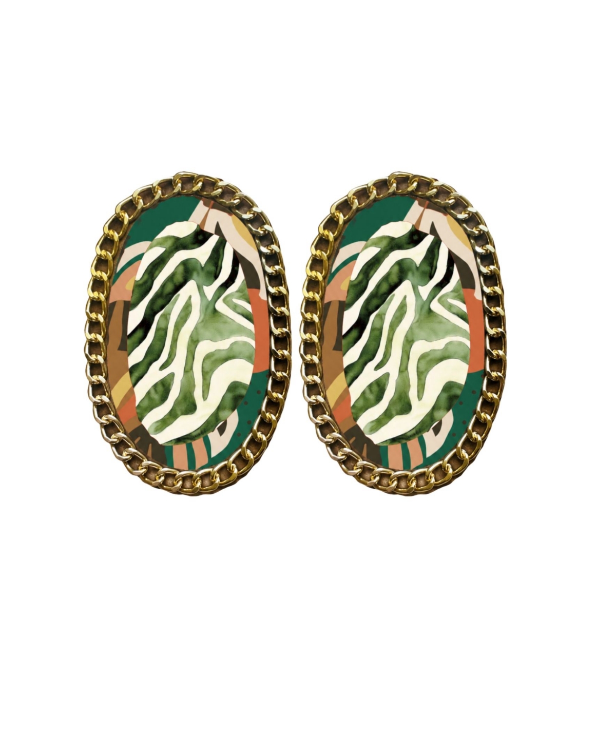 Click here for Swanky Designs Zia Chain Ii Statement Earrings - M... prices