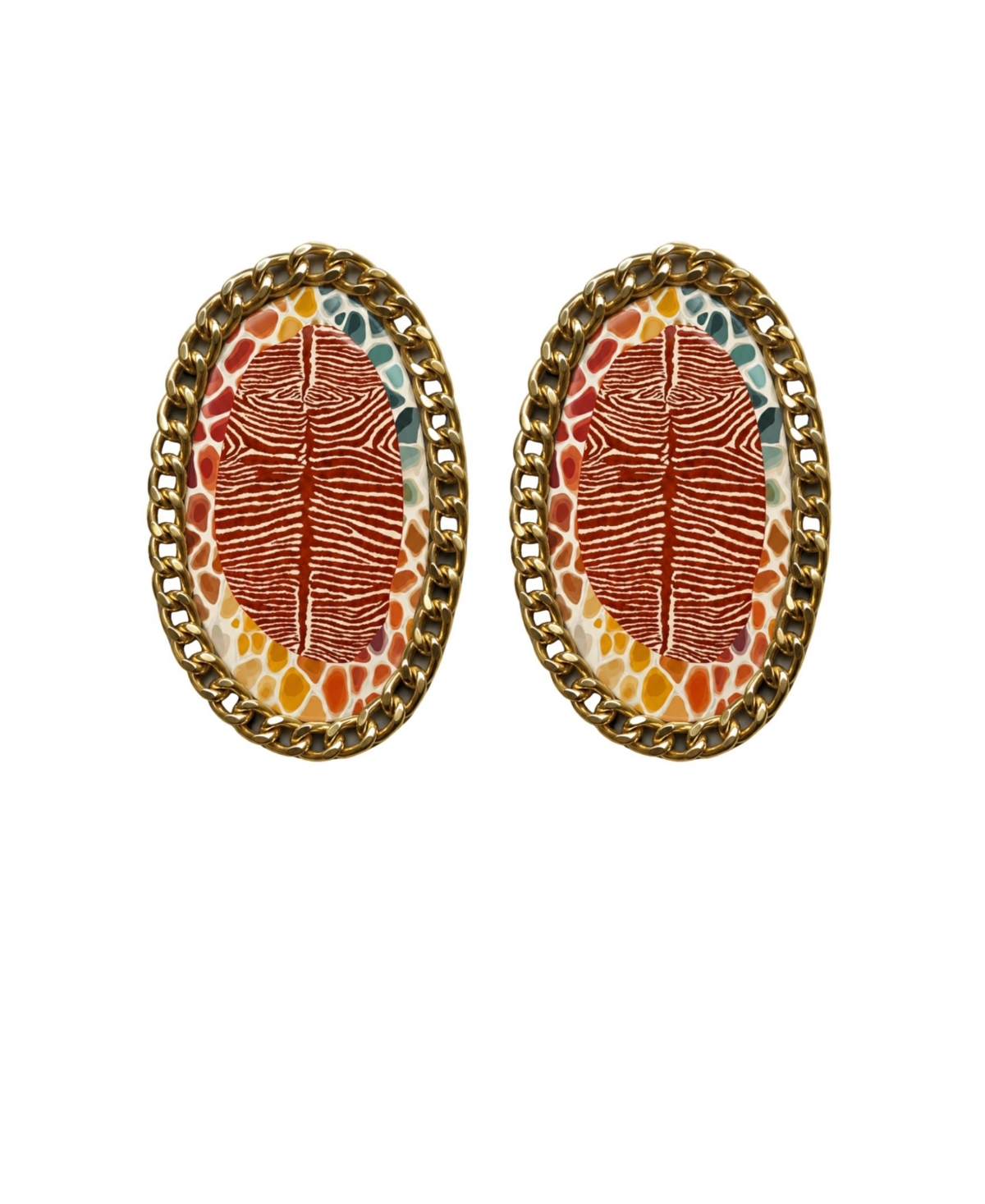 Click here for Swanky Designs Zia Chain Ii Statement Earrings - M... prices