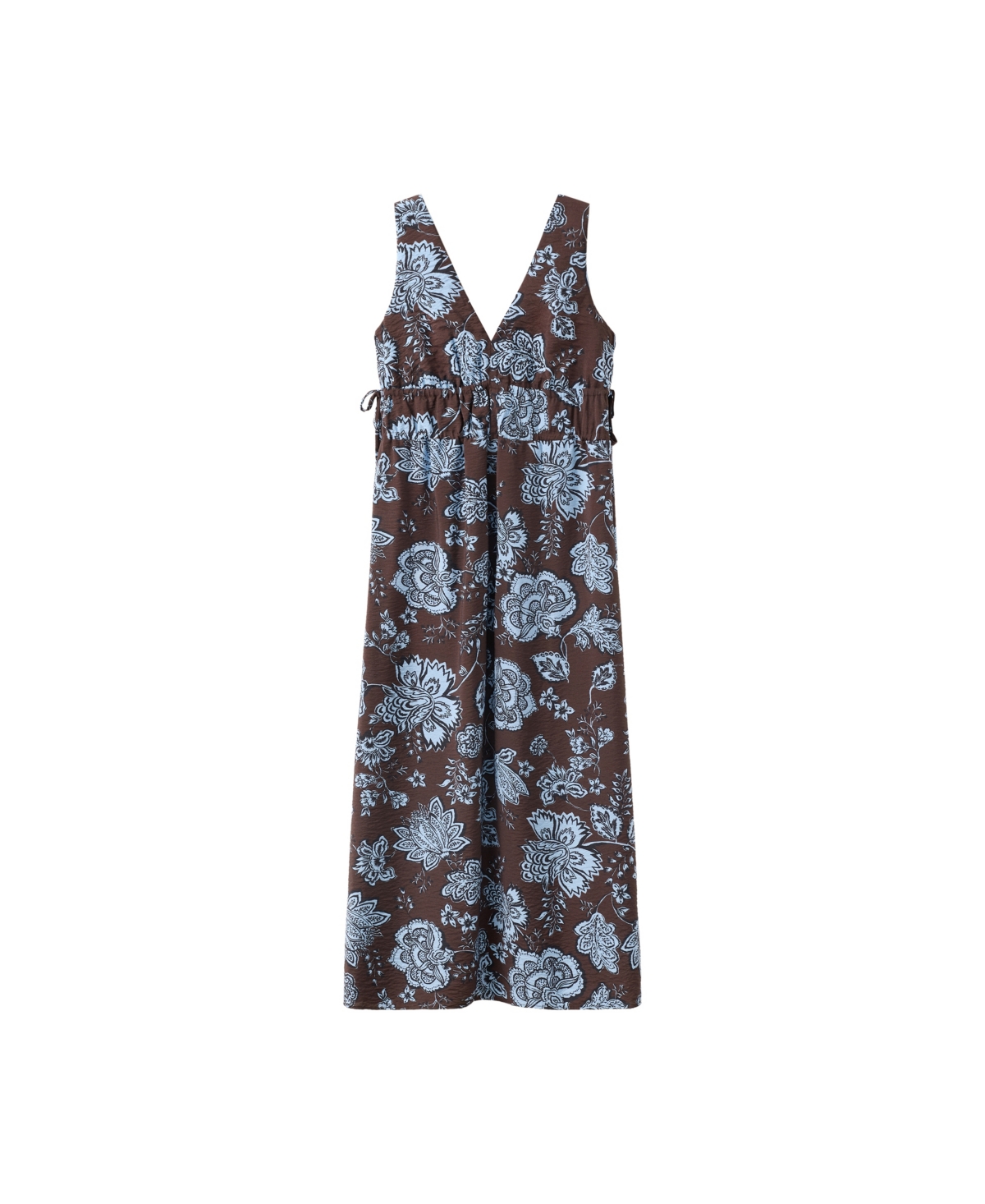 Click here for Mango Womens Floral Midi V-Neck Dress - Chocolate prices