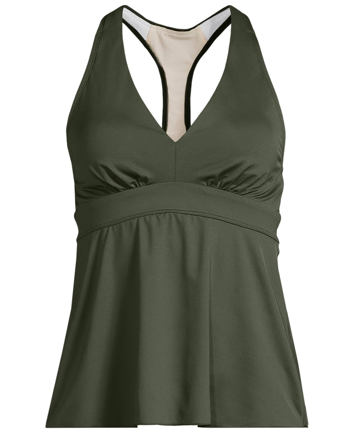 Click here for Lands End Plus Size V-Neck Racerback Flutter Tanki... prices