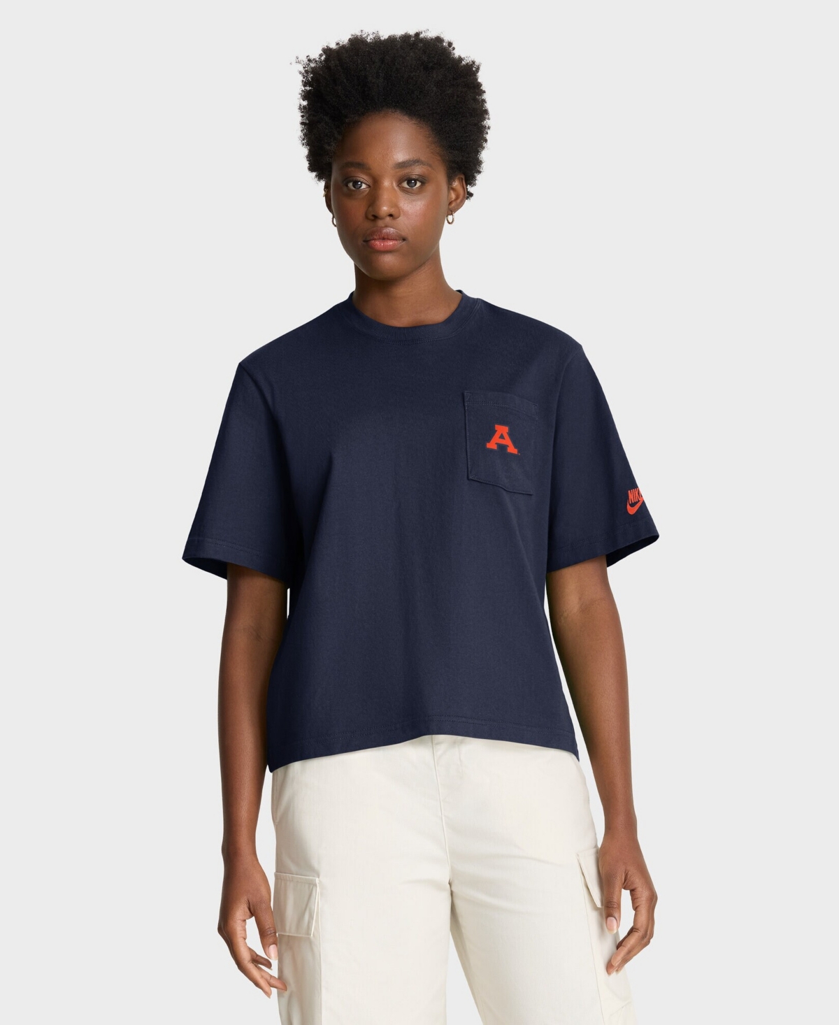 Click here for Nike Womens Navy Auburn Tigers Legacy Pocket Boxy... prices