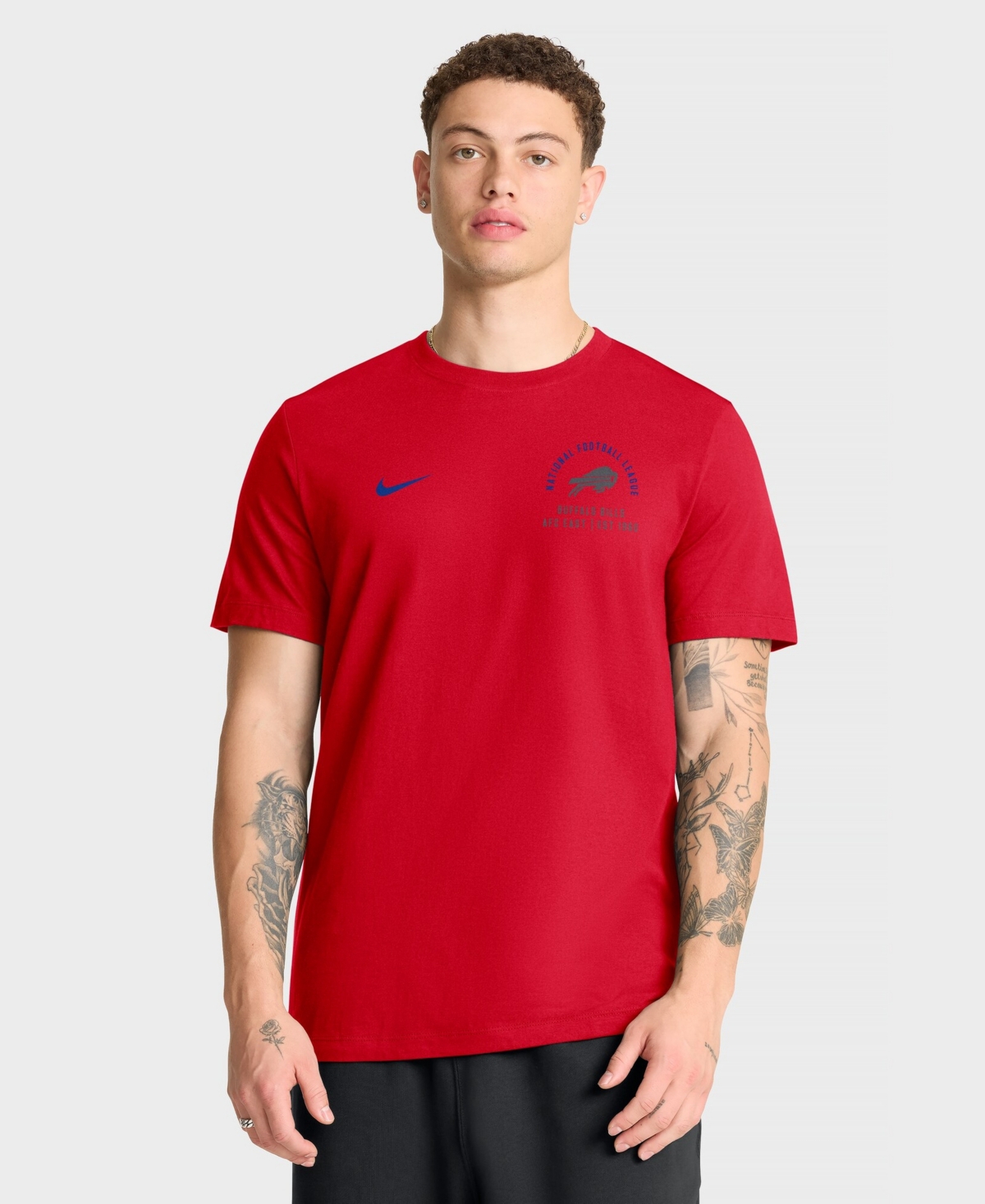 Click here for Nike Mens Red Buffalo Bills Split Logo T-Shirt - R... prices