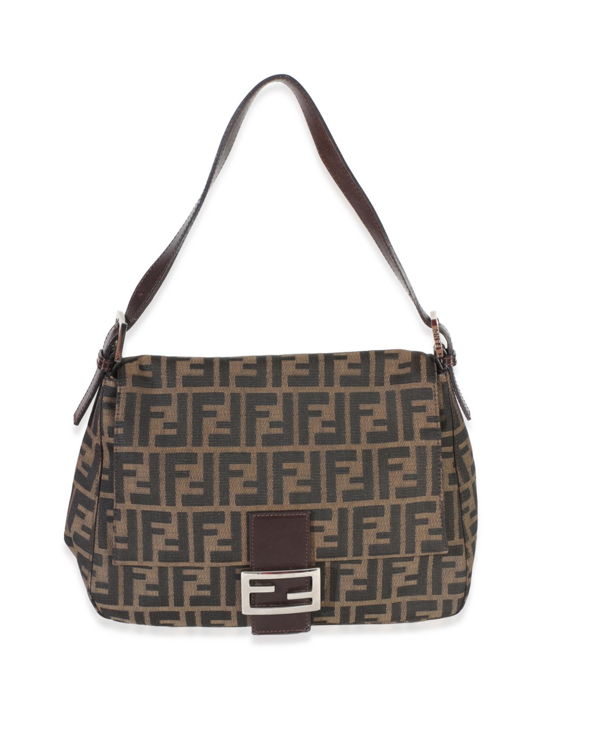 Click here for Pre-Owned Fendi Brown Zucca Canvas Mama Baguette B... prices