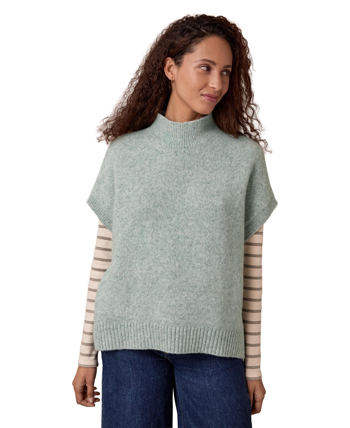 Click here for Celtic & Co. Womens Wool-Blend Mock Neck Sweater -... prices