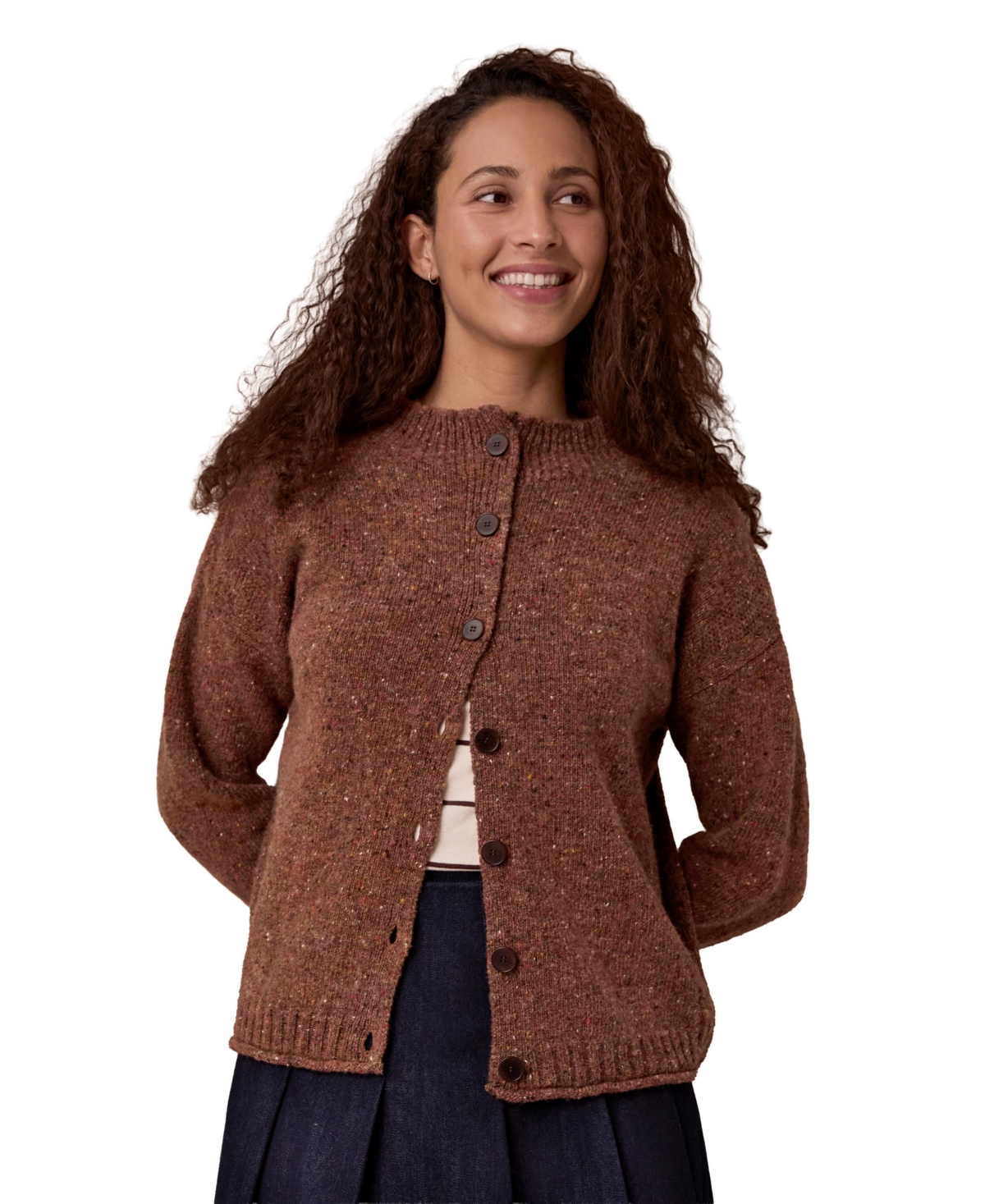 Click here for Celtic & Co. Womens Donegal Button-Through Crewnec... prices