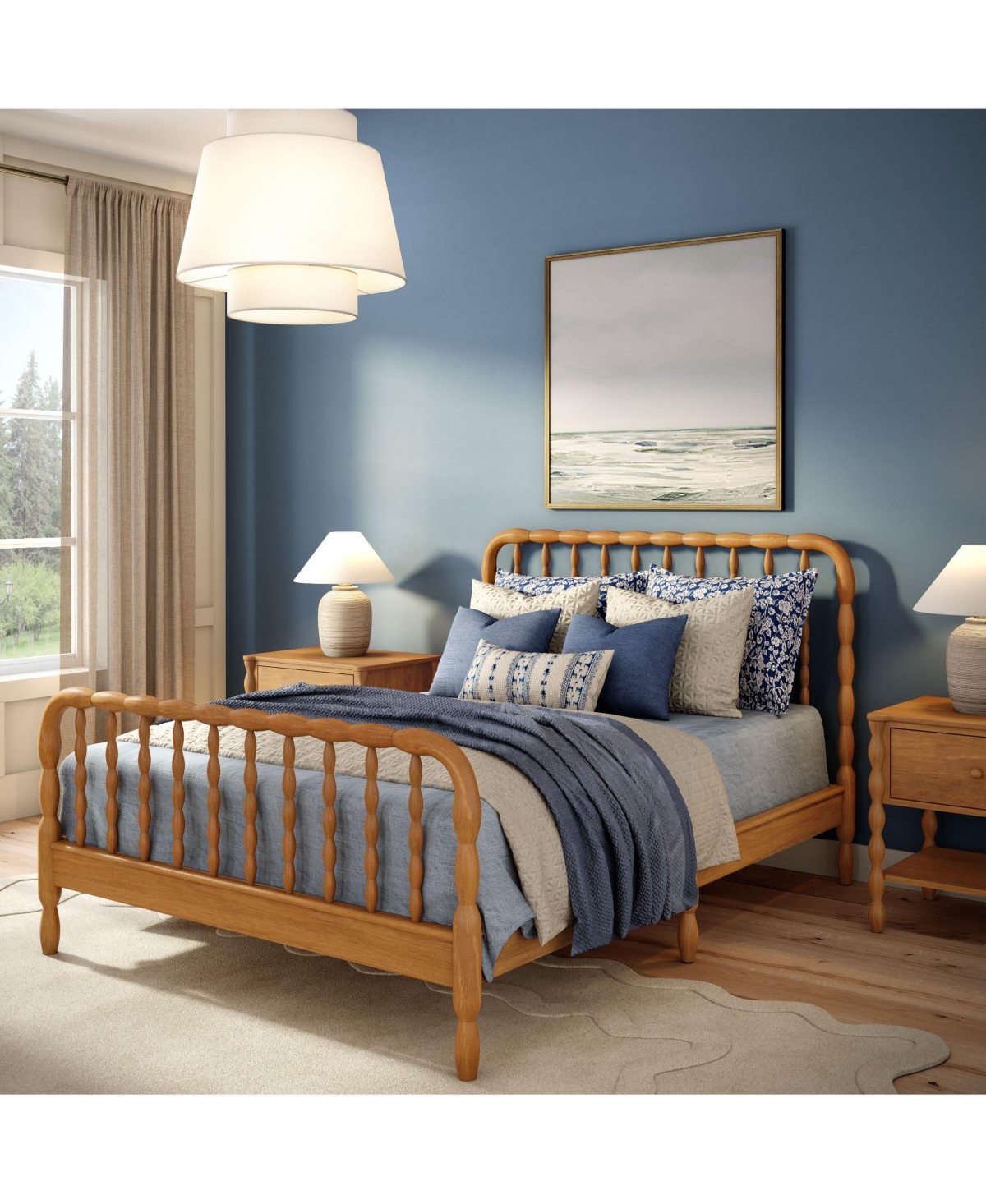 Click here for Plank+Beam Jenny Lind Full Bed - Pecan prices
