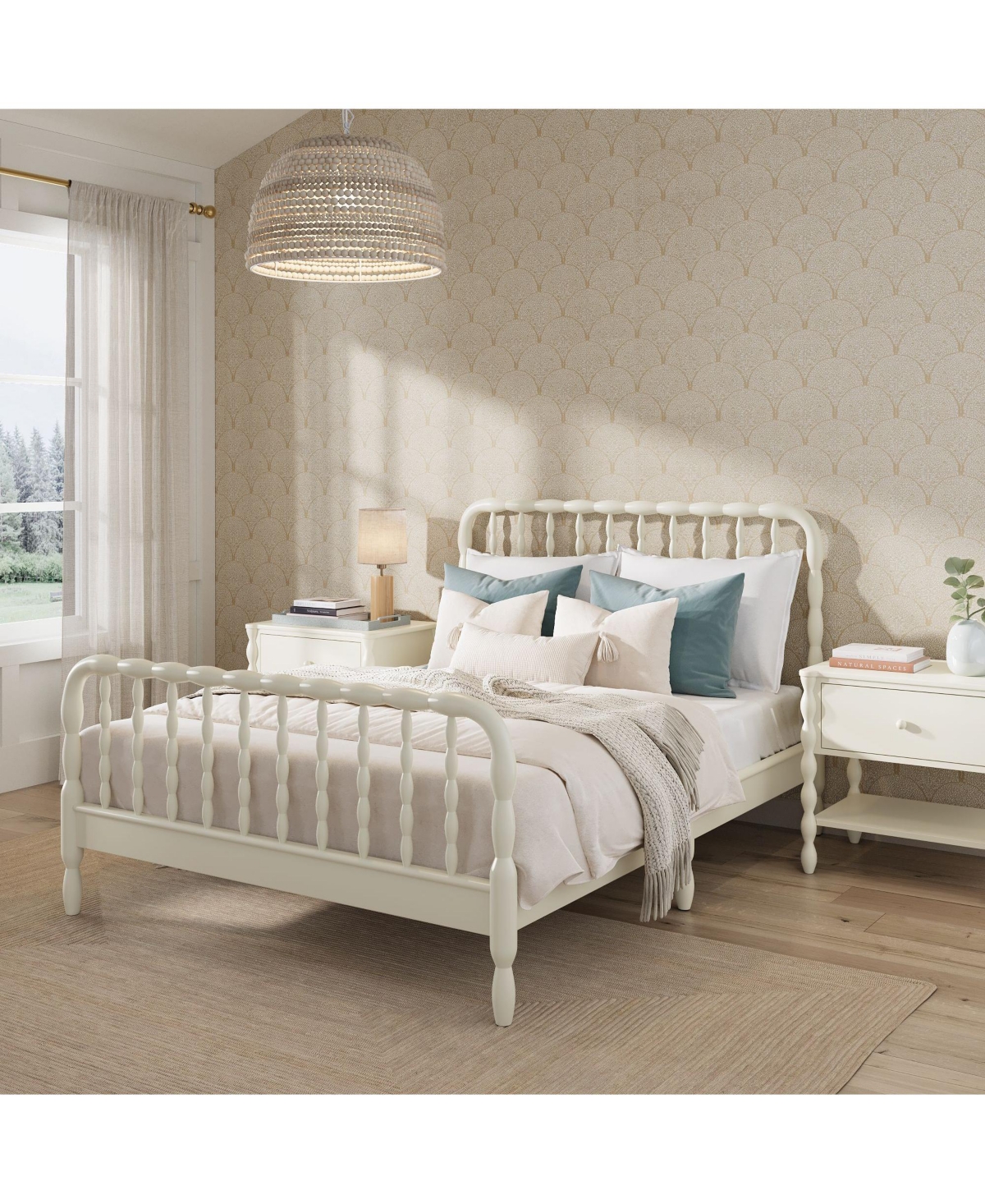 Click here for Plank+Beam Jenny Lind Full Bed - Linen white prices