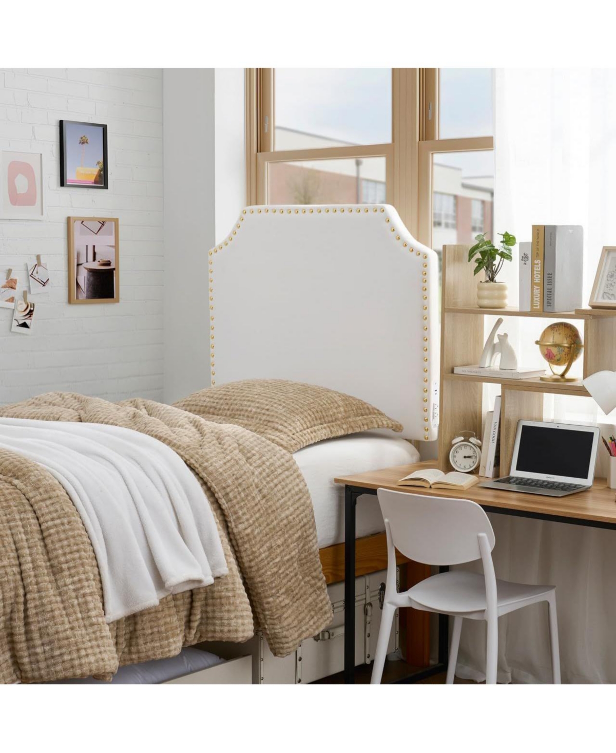 Click here for DormCo Bevel Tacked Plush Headboard - Velvet Crush... prices