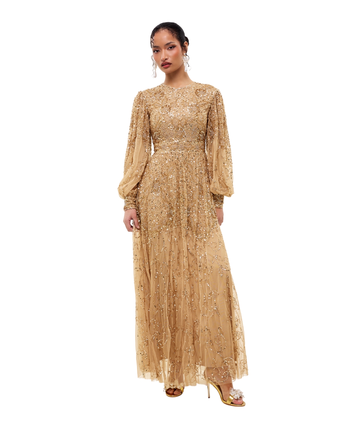 Click here for Maryisa Womens Modest Embellished Sequins A Line M... prices