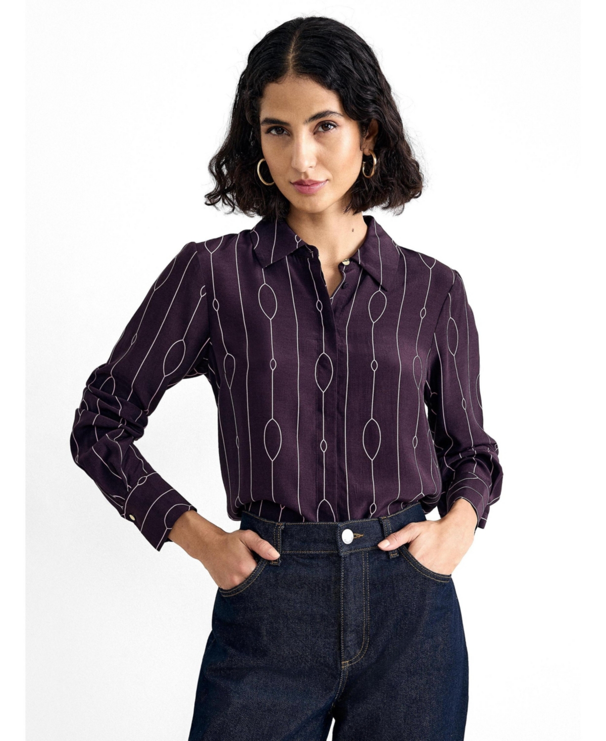 Click here for Phase Eight Womens Jacqueline Shirt - Purple prices