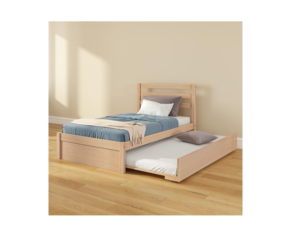 Click here for Grain & Grove Bear Twin Single Bed With Trundle  O... prices