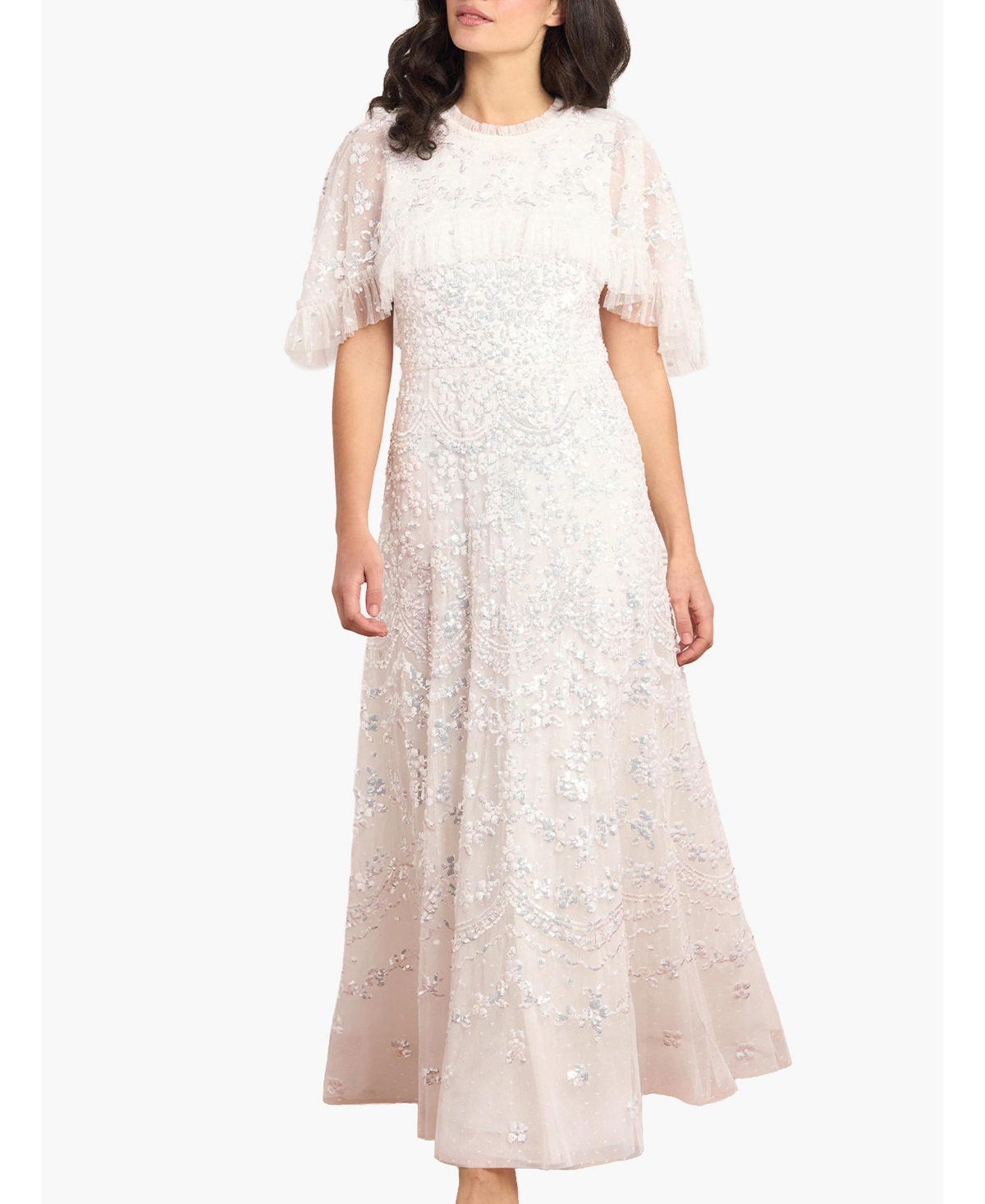Click here for Needle & Thread Womens Freya Cape Ankle Gown Sequi... prices
