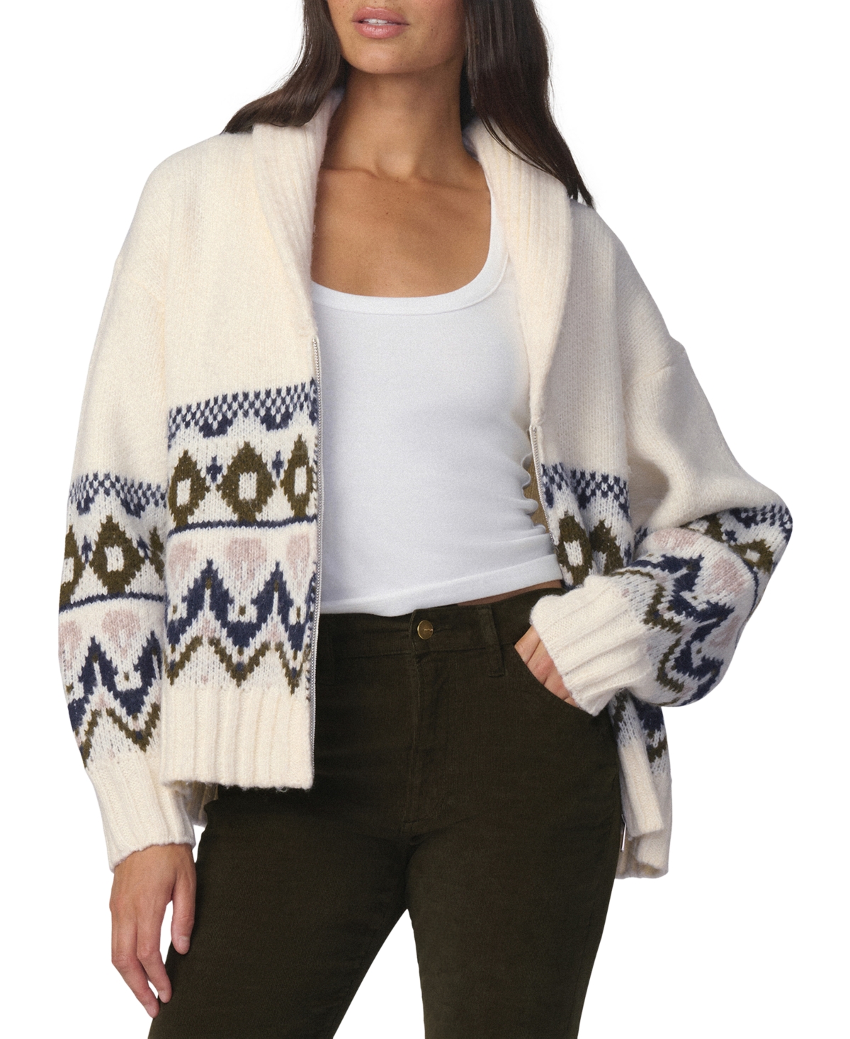 Click here for Joes Jeans Womens The Inga Fair Isle Shawl Collar... prices
