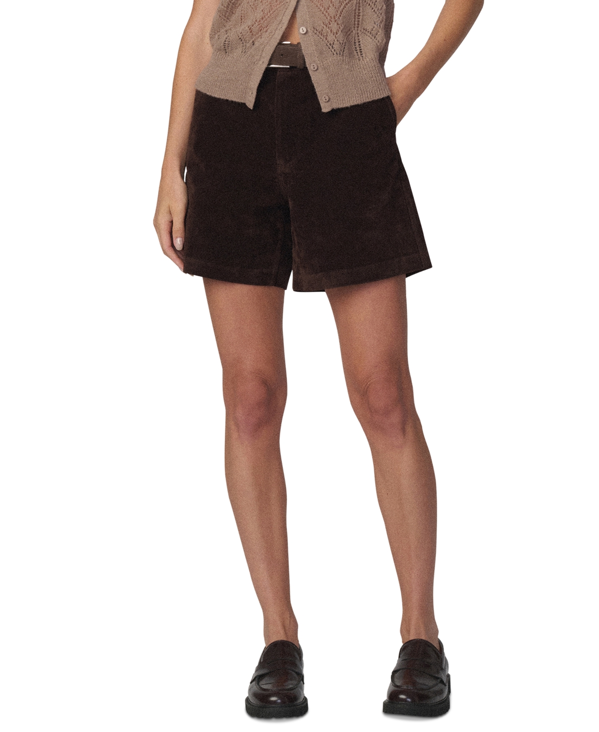 Click here for Joes Jeans Womens High-Waisted Suede Harlowe Short... prices