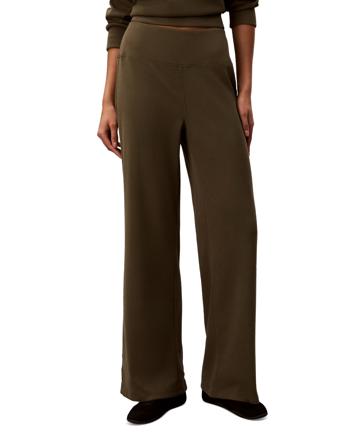 Click here for Calvin Klein Performance Womens Pull-On Waffle-Kni... prices