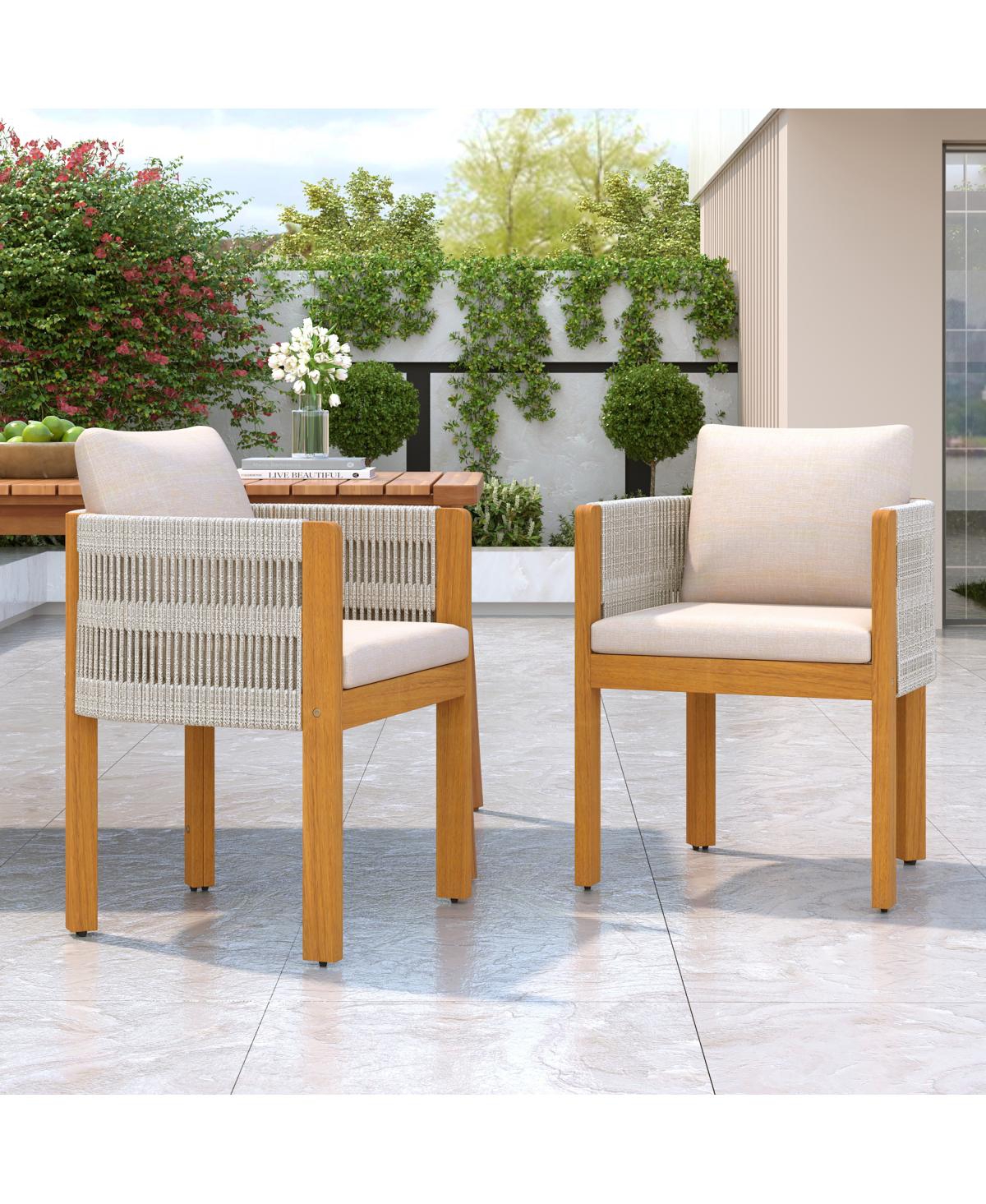 Click here for Streamdale Furniture Acacia Wood Outdoor Chairs (2... prices