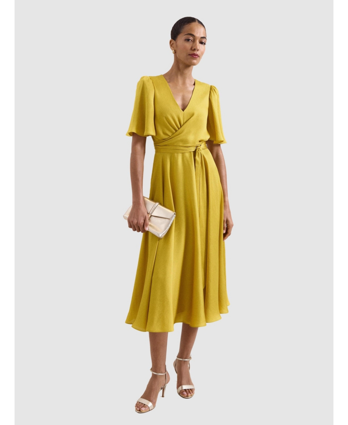 Click here for Phase Eight Womens Petite Abbie Midi Dress - Yello... prices