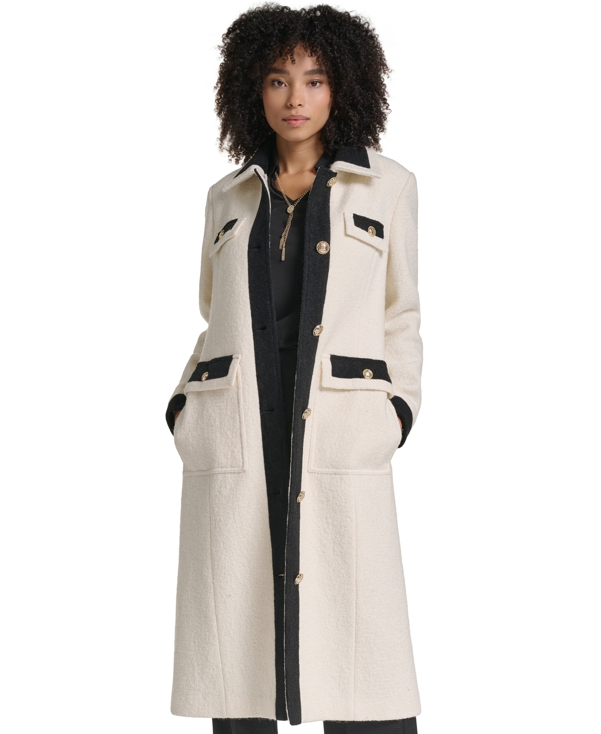 Click here for Karl Lagerfeld Paris Womens Button Front Contrast... prices