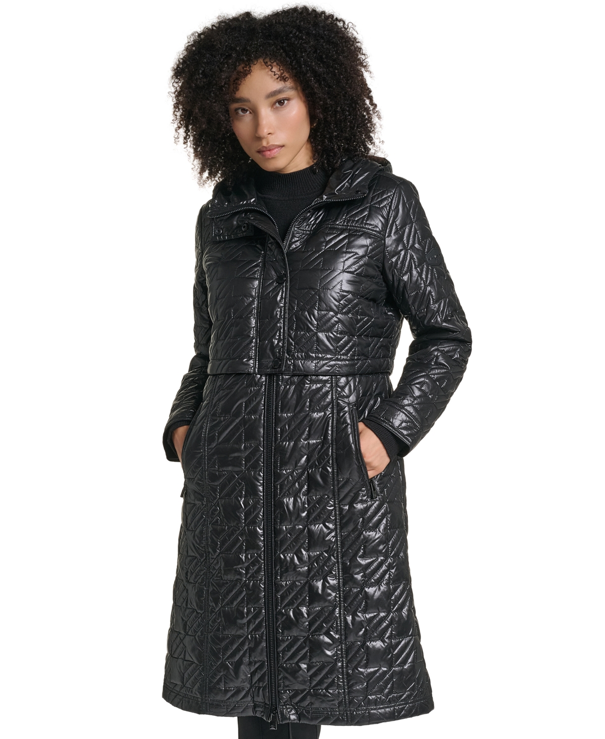 Click here for Karl Lagerfeld Paris Womens Hooded Anorak Star Qui... prices