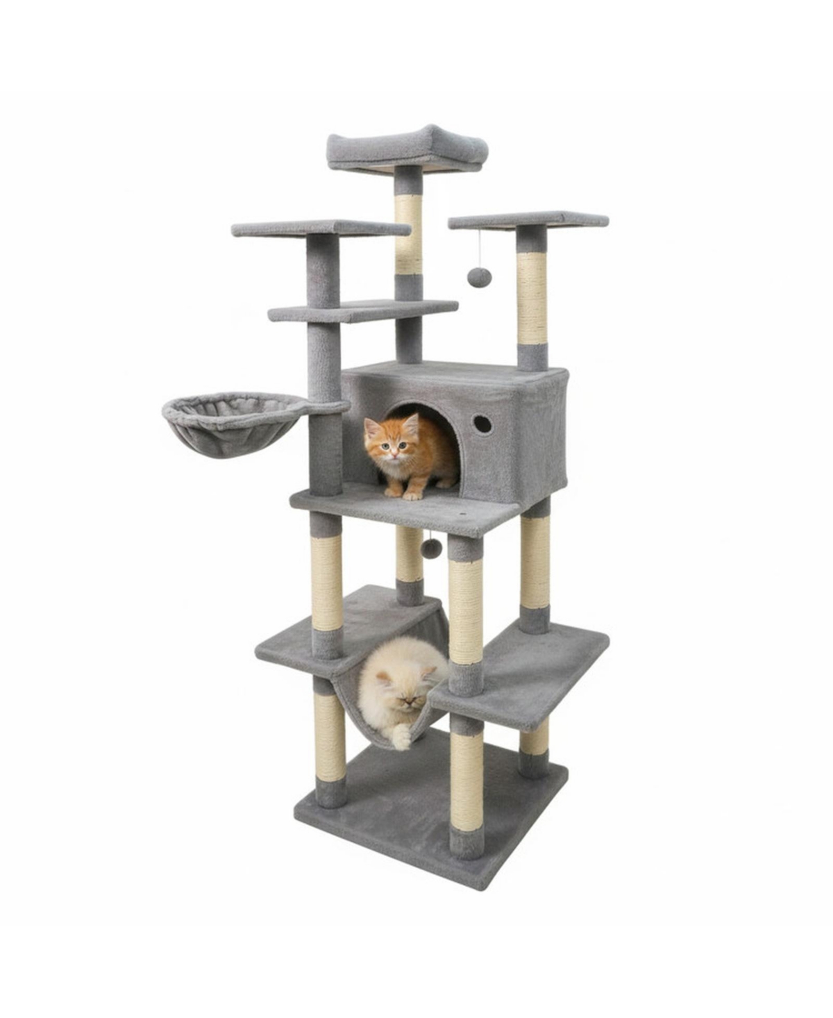 Click here for Hongge Large 63 Inch Indoor Cat Tower with Rotatab... prices